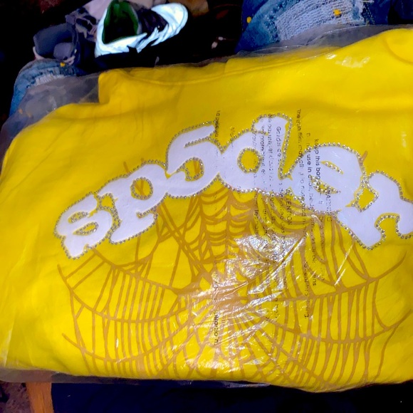 Sp5der | Other | Sp5der Logo Hoodie Yellow | Poshmark